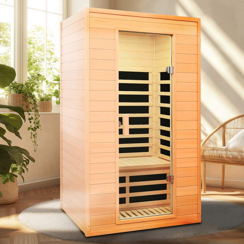 Healthomse Hemlock Two-person Far Infrared Roof Embedded Indoor Sauna Room | Wayfair
